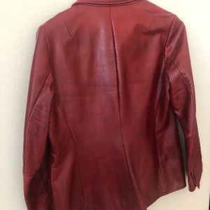 GAP | Jackets & Coats | Gap Red 0 Genuine Leather Jacket Medium | Poshmark
